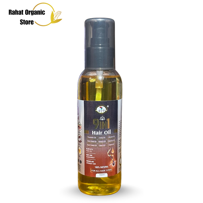 9in1 Organic Hair Oil – Rahat Organics